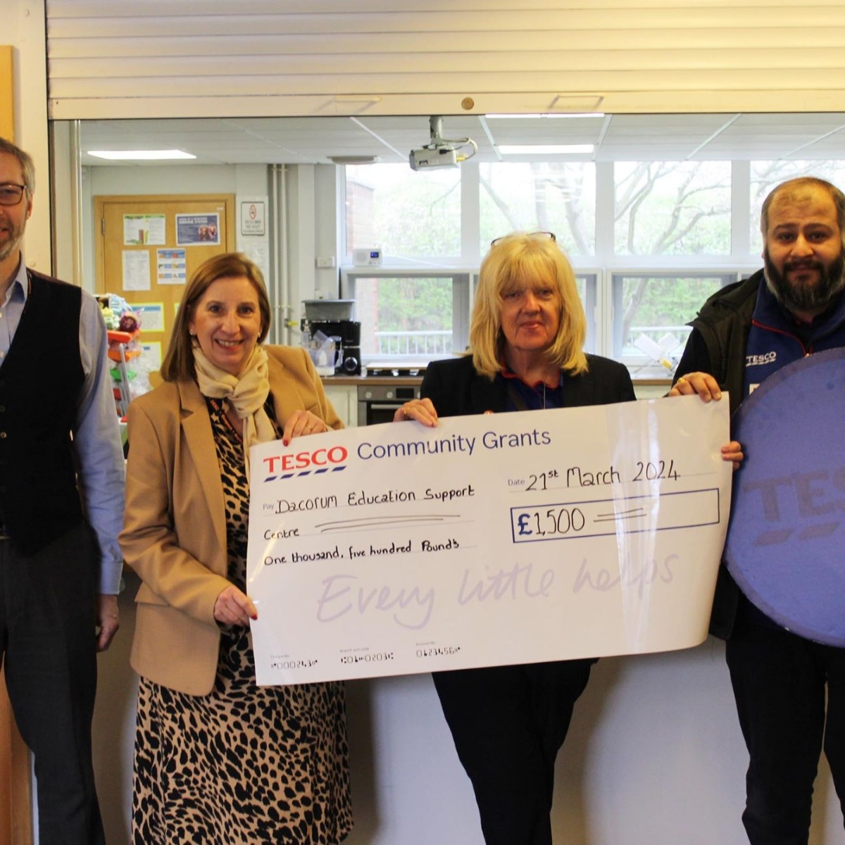 Dacorum Education Support Centre - Tesco Blue Tokens Scheme Winners
